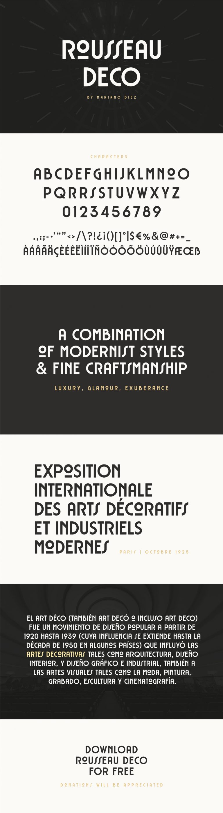 Rousseau Deco – Fonte display Grátis - Criativo.Design