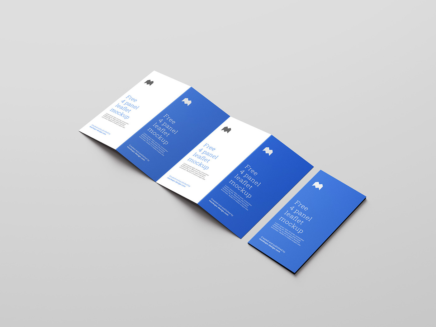 Mockup de folder com quatro dobras - Criativo.Design