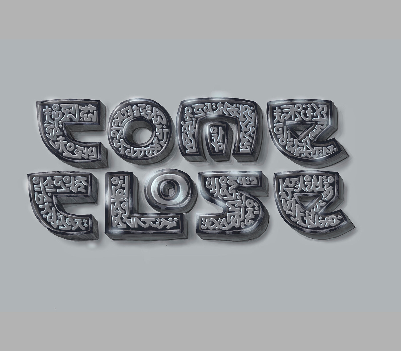 Lettering em 3D por Biksence Nguyen - Criativo.Design
