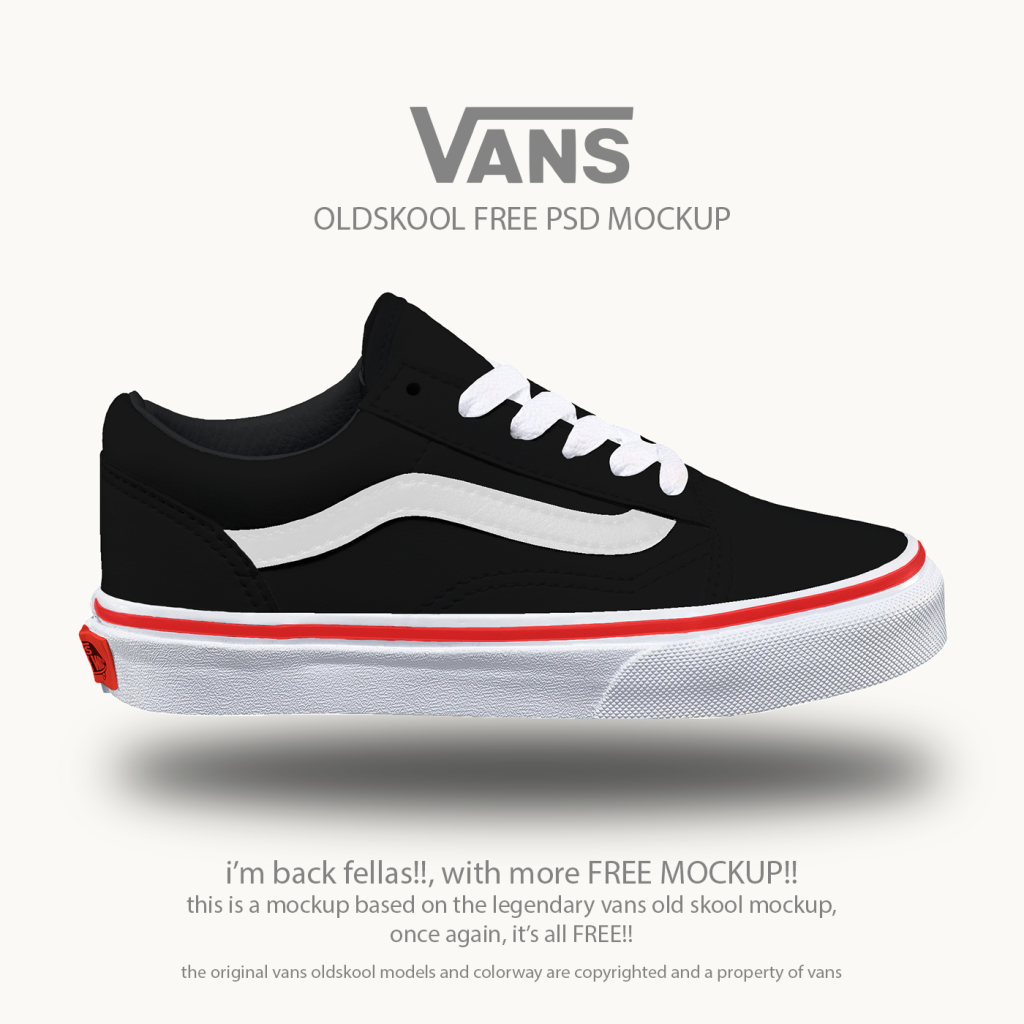 Mockup de tênis Vans Oldskool Grátis - Criativo.Design