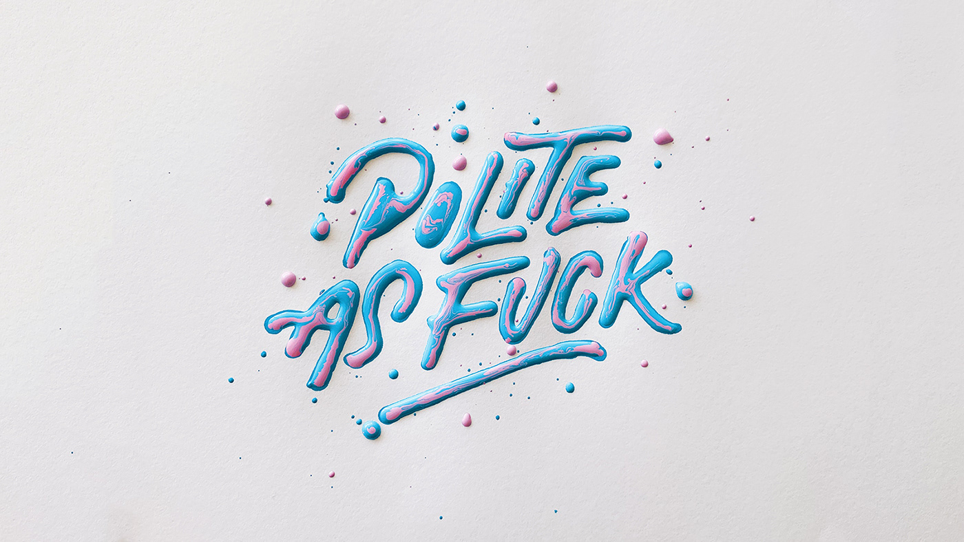 Lettering com efeito líquido por Gehan Magee - Criativo.Design