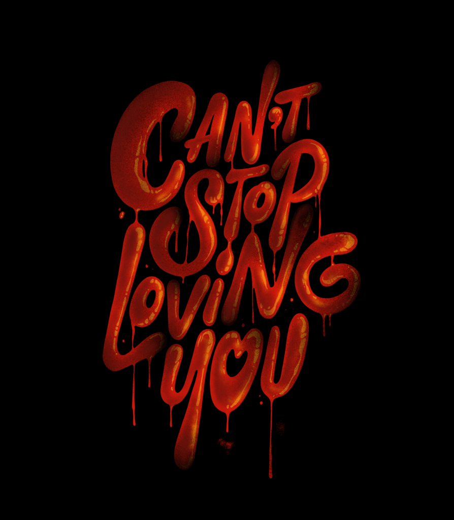 Lettering com letras líquidas por Daviher Loredo - Criativo.Design