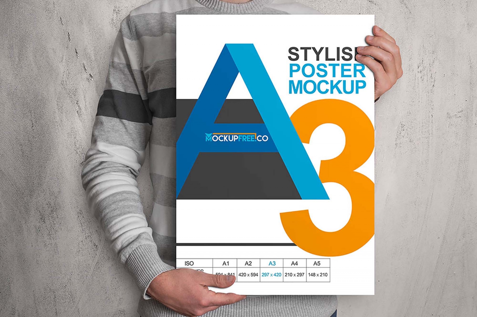 Mockup de poster A3 Grátis - Criativo.Design