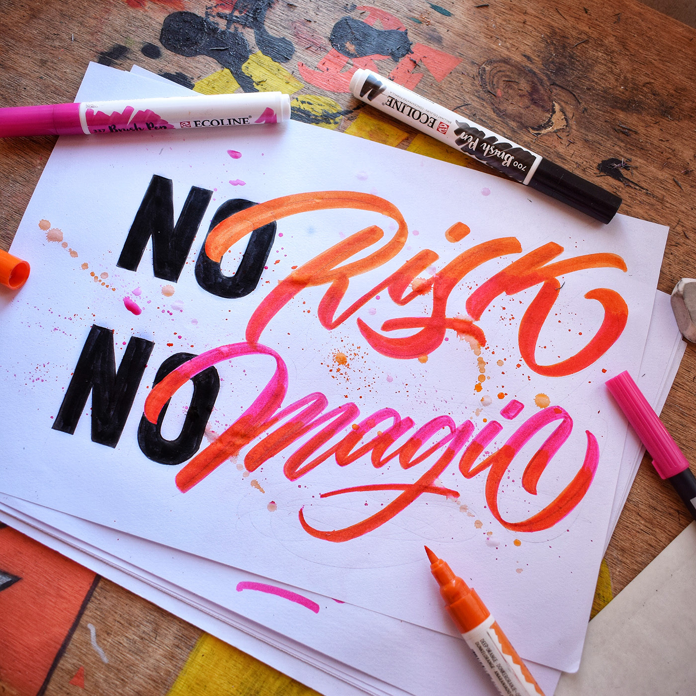 O belo lettering de Micaela Forziati - Criativo.Design