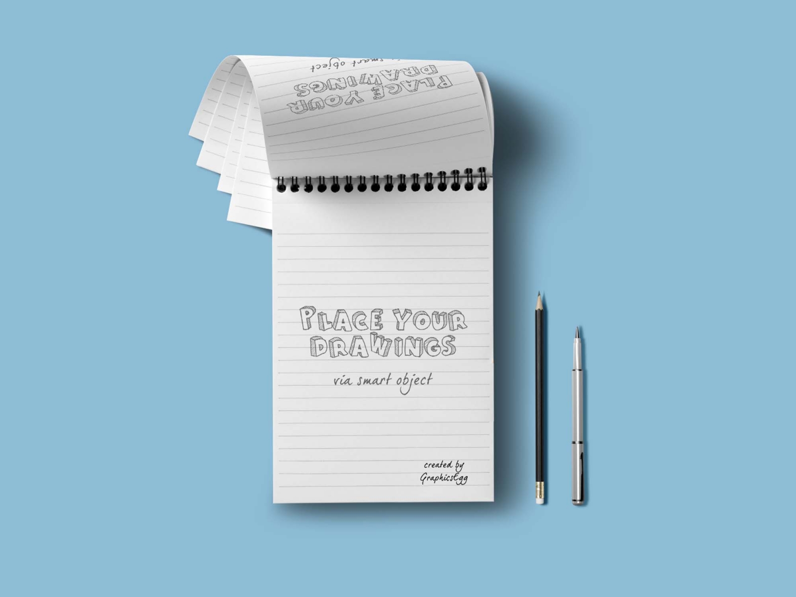 Mockup de caderno de notas Grátis - Criativo.Design