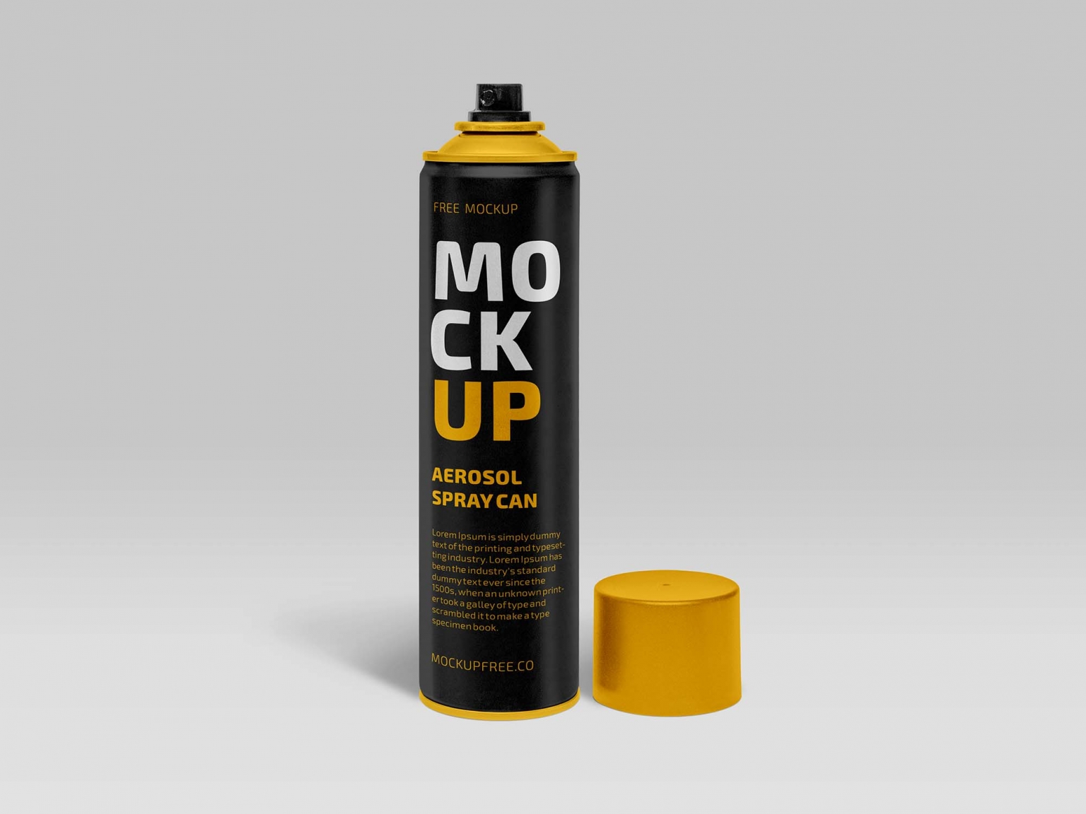 Mockup de lata de spray aerosol grátis - Criativo.Design