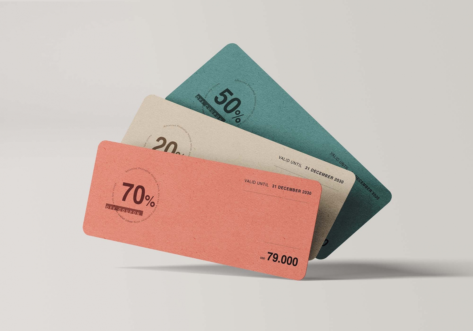 Mockup de cupom de desconto Grátis - Criativo.Design