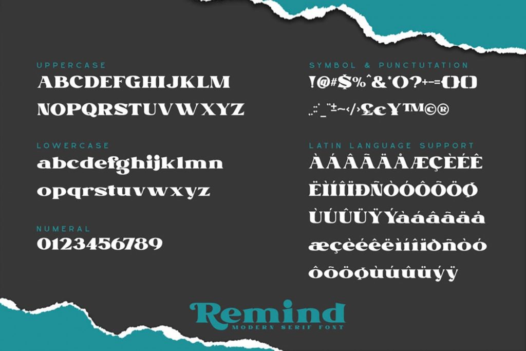 Remind – Fonte moderna serifada grátis - Criativo.Design