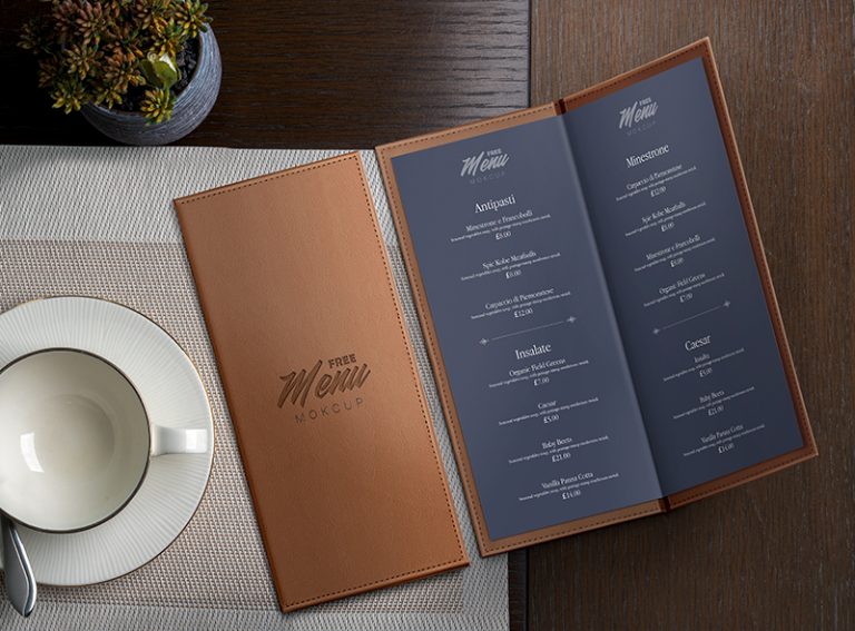 Mockup de menu de restaurante Grátis - Criativo.Design