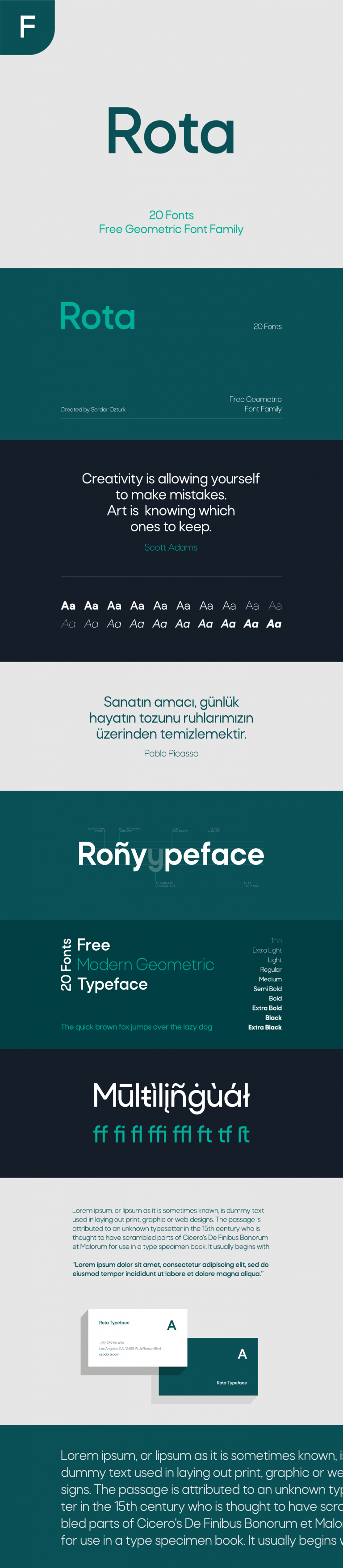 Rota – Família de fontes sans serif Grátis - Criativo.Design