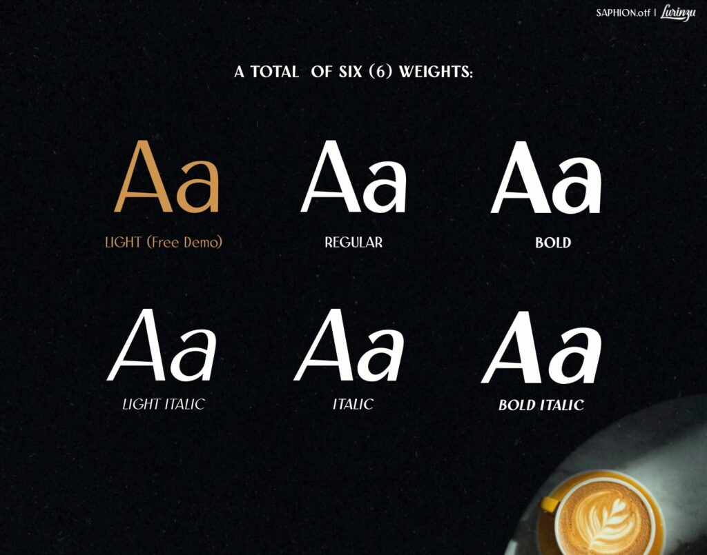 Saphion – Fonte display vintage elegante Grátis - Criativo.Design