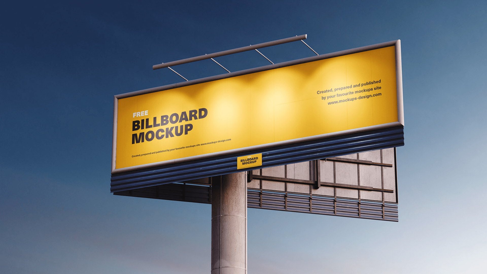 Mockup de outdoor com iluminação grátis - Criativo.Design