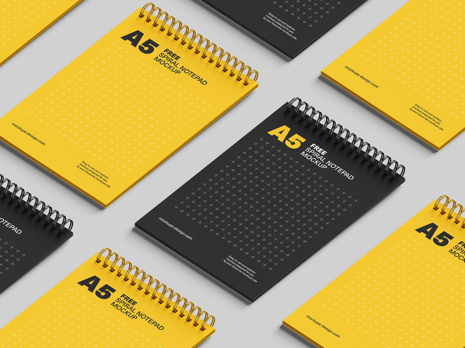 Mockup de bloco de notas espiral Grátis - Criativo.Design
