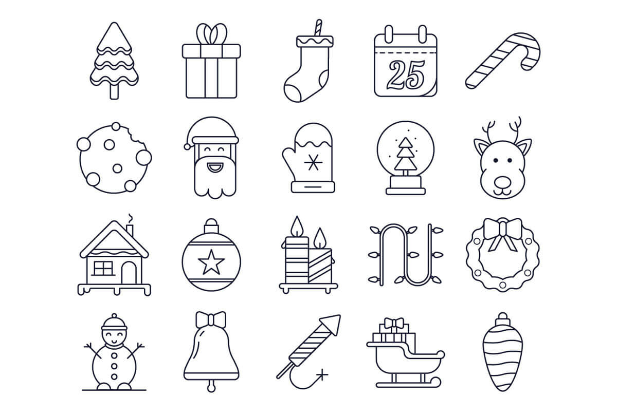 20 Ícones Natalinos Grátis - Criativo.Design