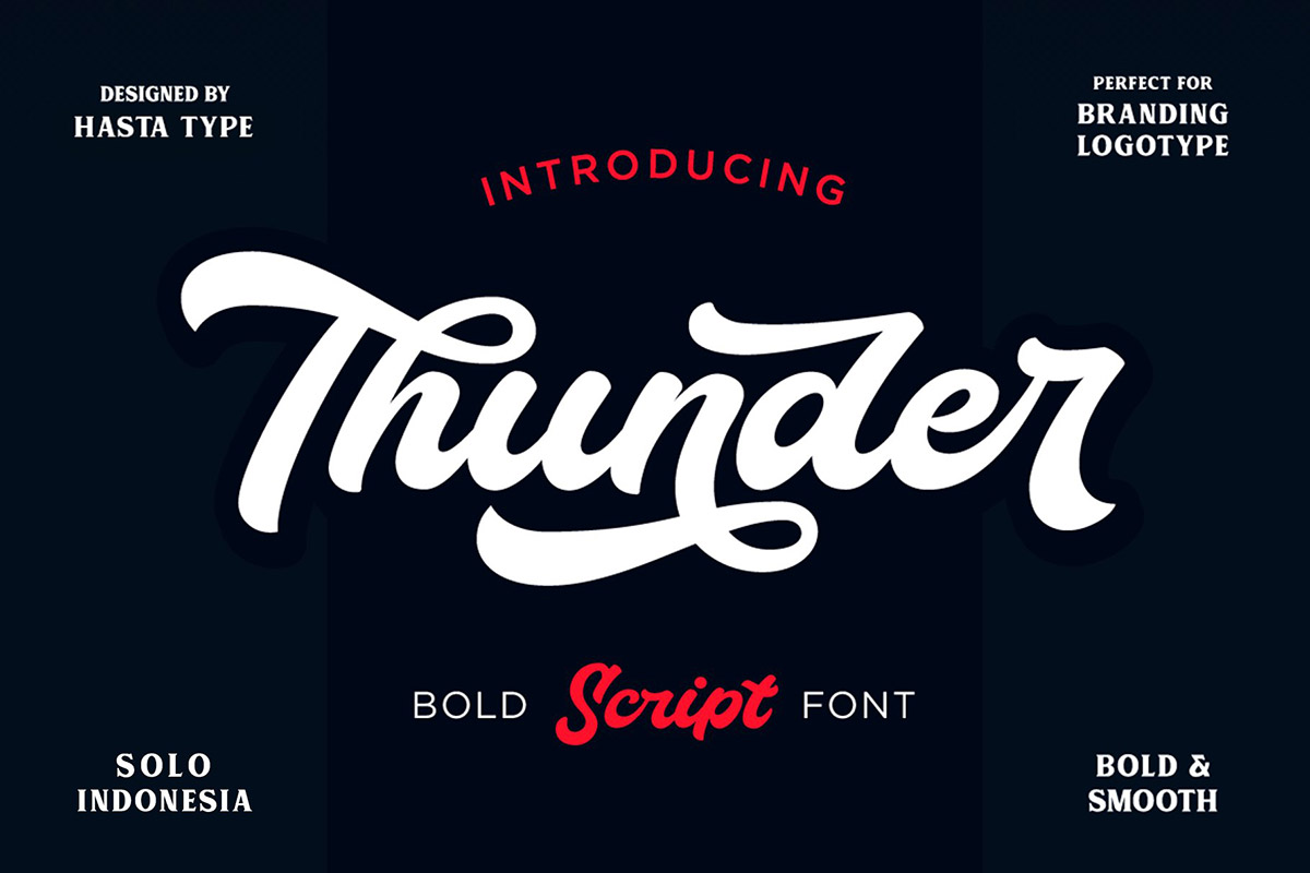 Thunder – Fonte script grátis - Criativo.Design