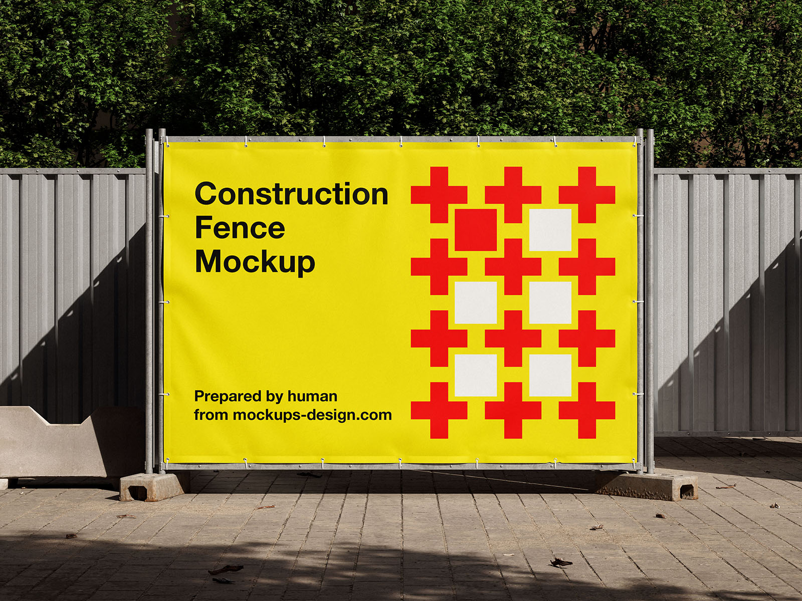 Mockup de banner de construção grátis - Criativo.Design