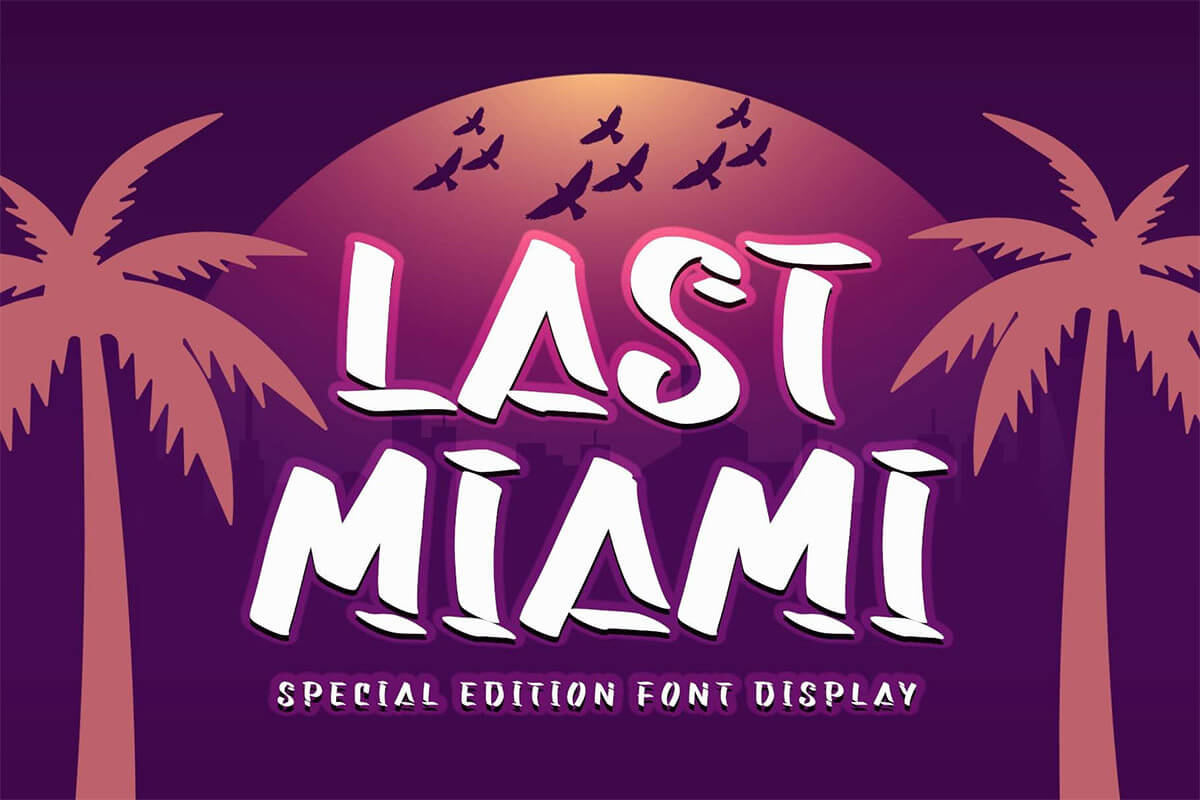 Last Miami – Fonte display grátis - Criativo.Design