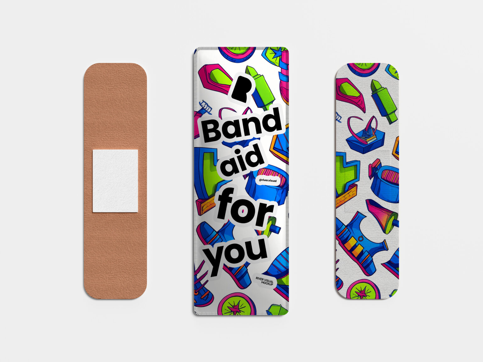 Mockup de Band-Aid Grátis - Criativo.Design